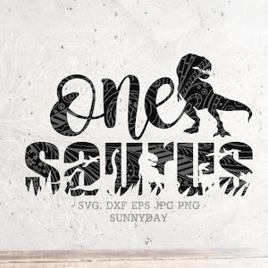 One A Saurus Svg File,1 St Birthday,dxf Silhouette Print Vinyl Cricut ...