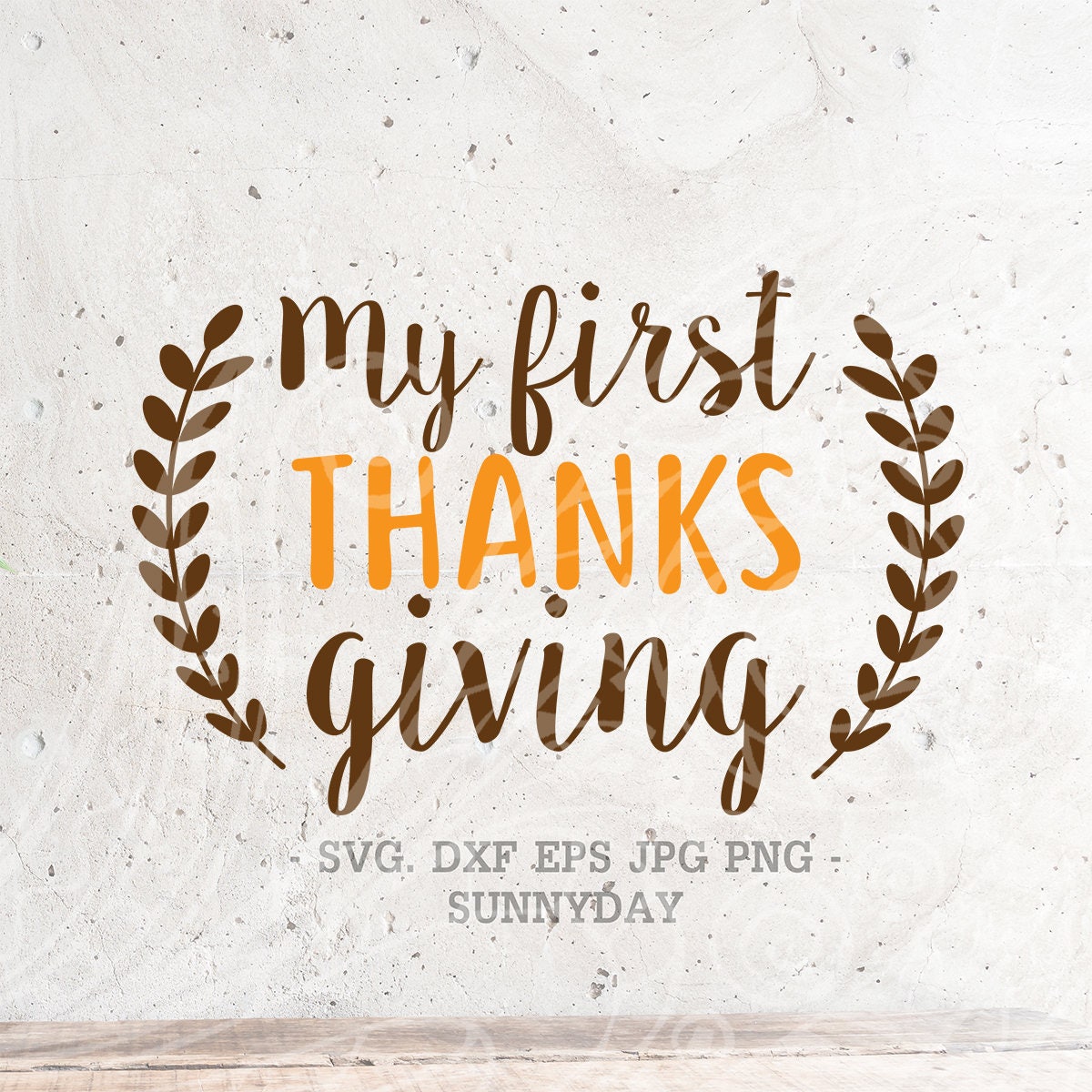 My first Thanksgiving SVG File DXF Silhouette Print Vinyl | Etsy