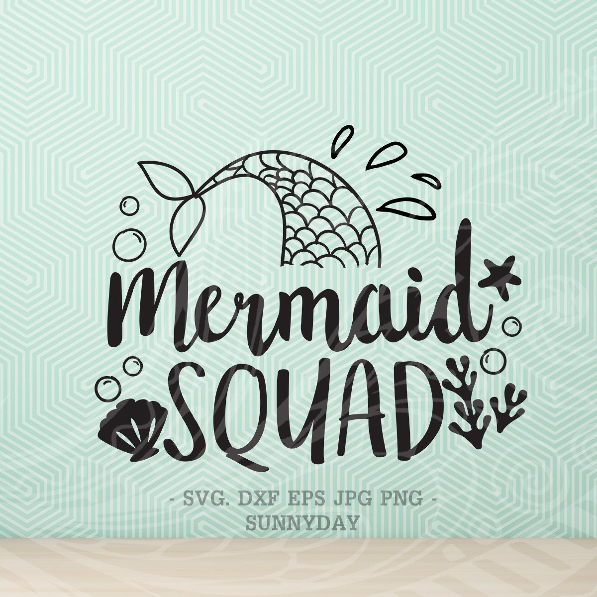 Mermaid Squad SVG Mermaid Svg File DXF Silhouette Print - Etsy