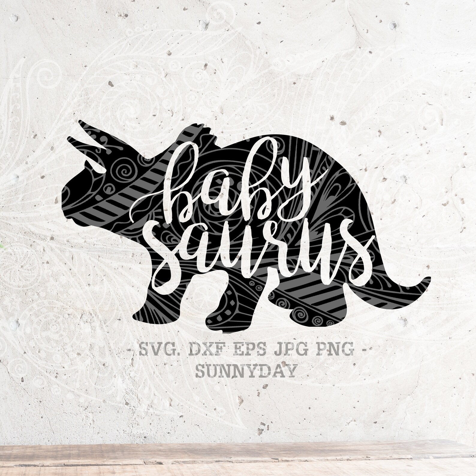 Babysaurus Svg File DXF Silhouette Print Vinyl Cricut Cutting | Etsy