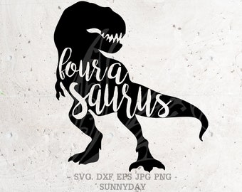 Two A Saurus Svg File DXF Silhouette Print Vinyl Cricut | Etsy