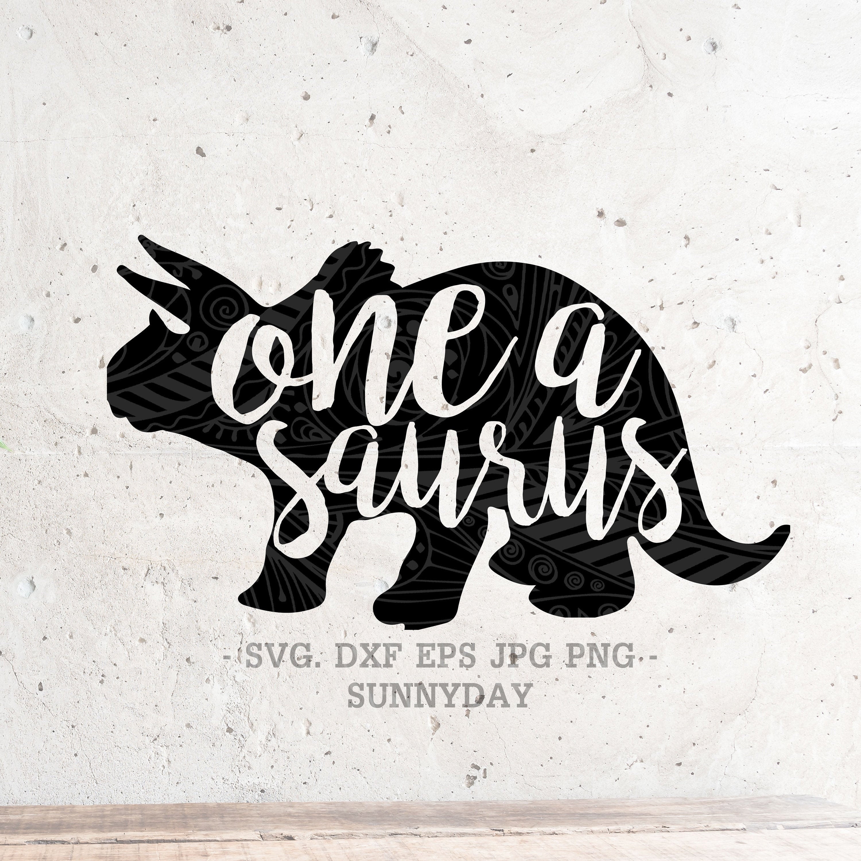 One A Saurus Svg File DXF Silhouette Print Vinyl Cricut | Etsy