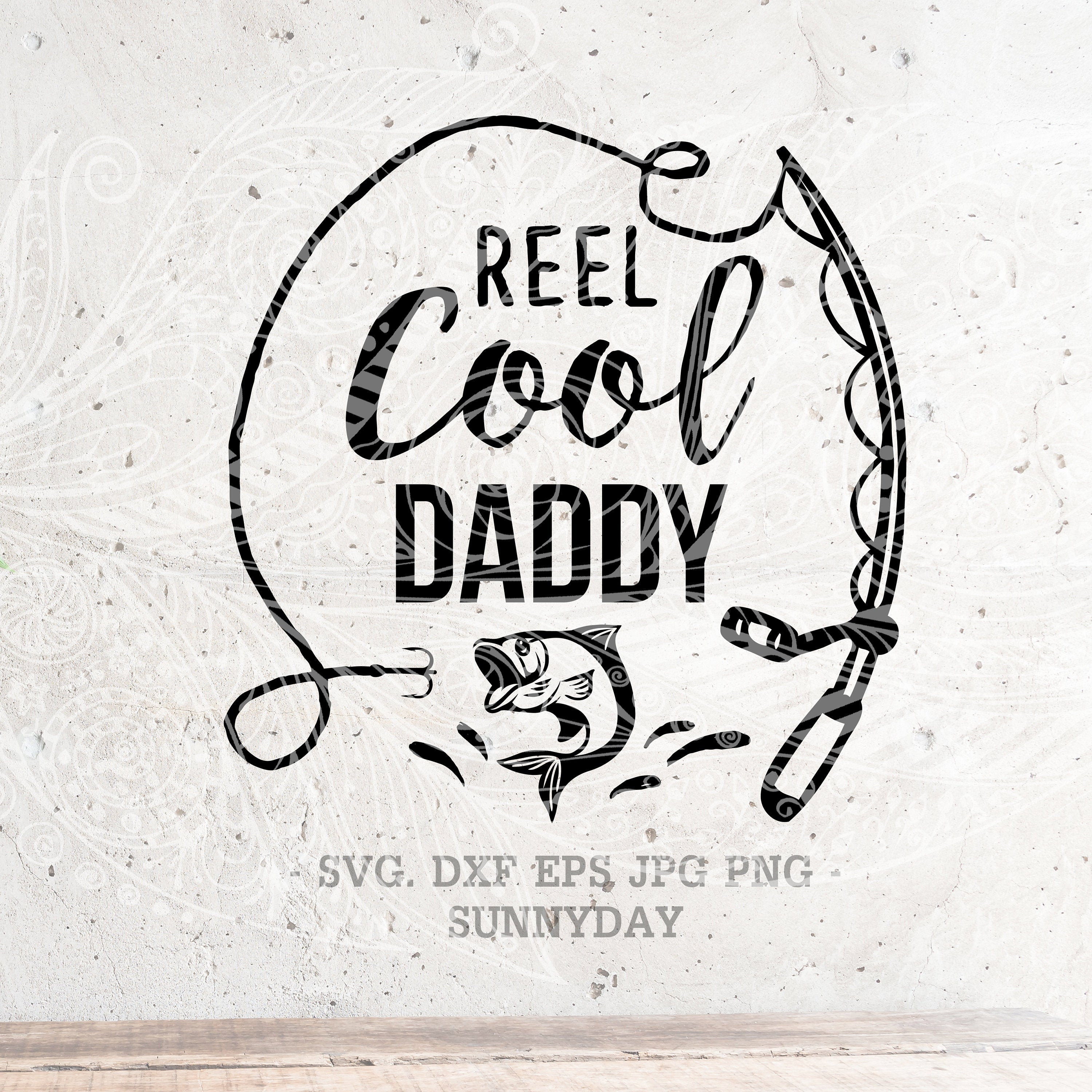 Reel Cool Daddy Svg Fishing SVG Father Svg Fishing Svg - Etsy