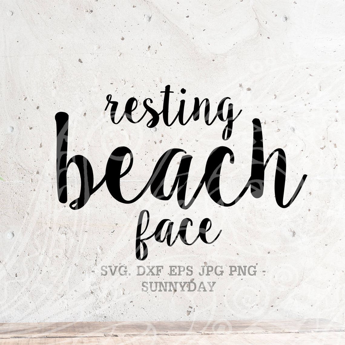 Resting Beach Face SVG File DXF Silhouette Print Vinyl Cricut - Etsy