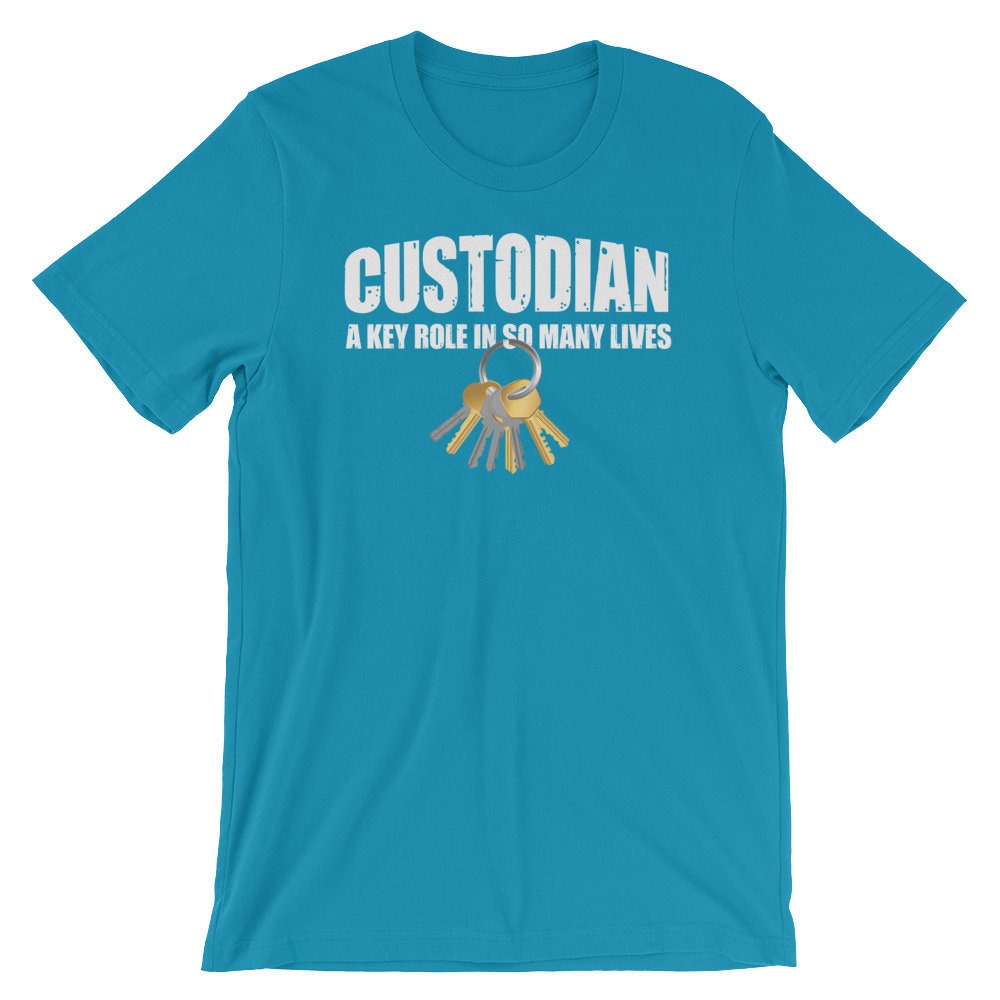 Custodian Shirt, Funny Custodian Keys, Custodian Job Role, Janitor's ...