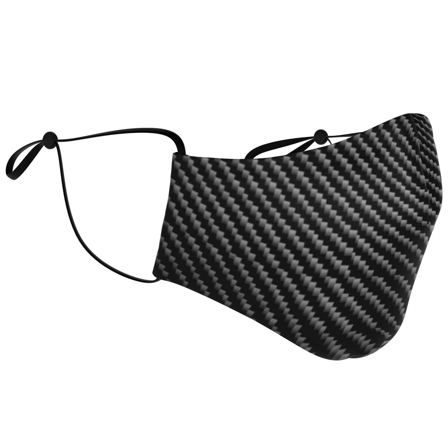 Carbon Fiber Black Men's Face Mask Simple Design Over - Etsy