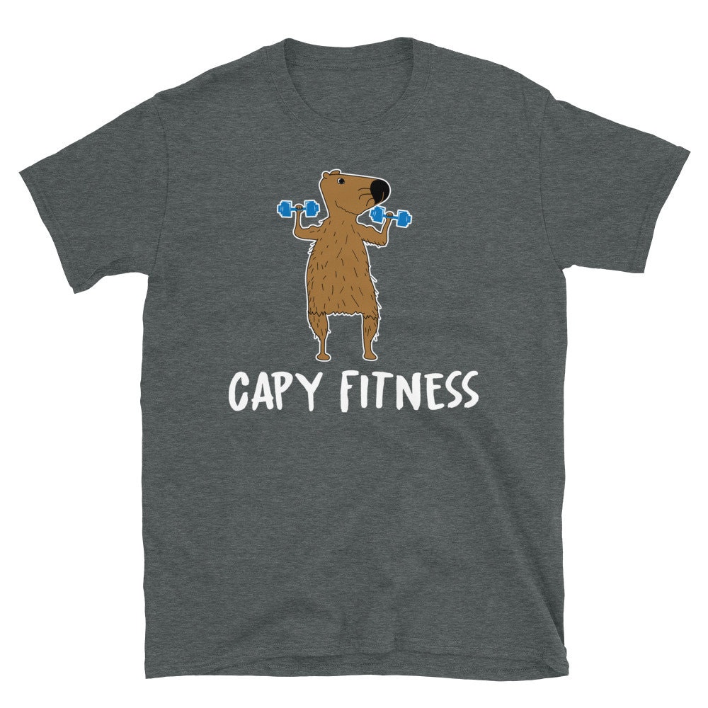 Capy Fitness Funny Capybara Cartoon Working Out Weightlifting - Etsy