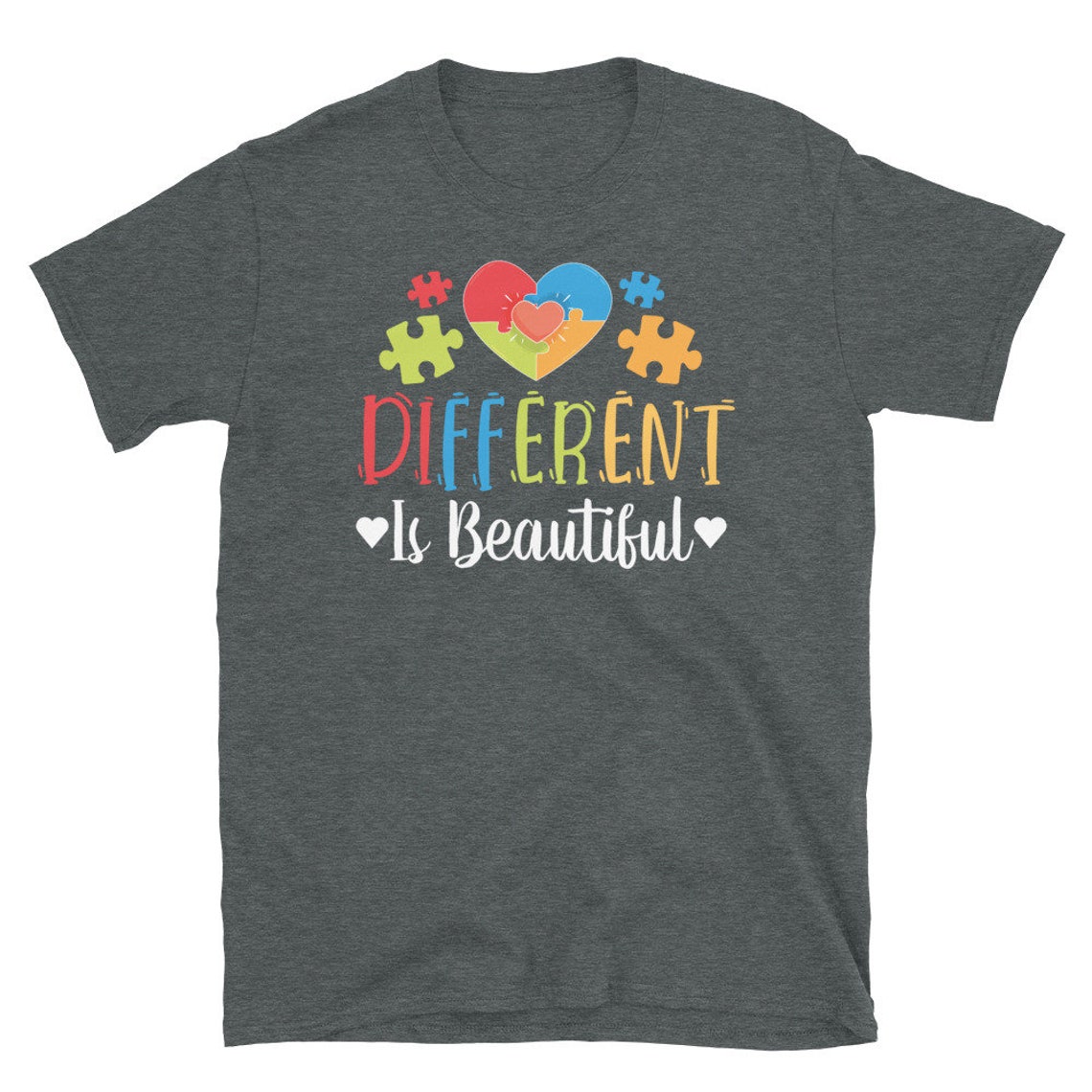 Different is Beautiful Autism Support Autistic Heart Autism - Etsy
