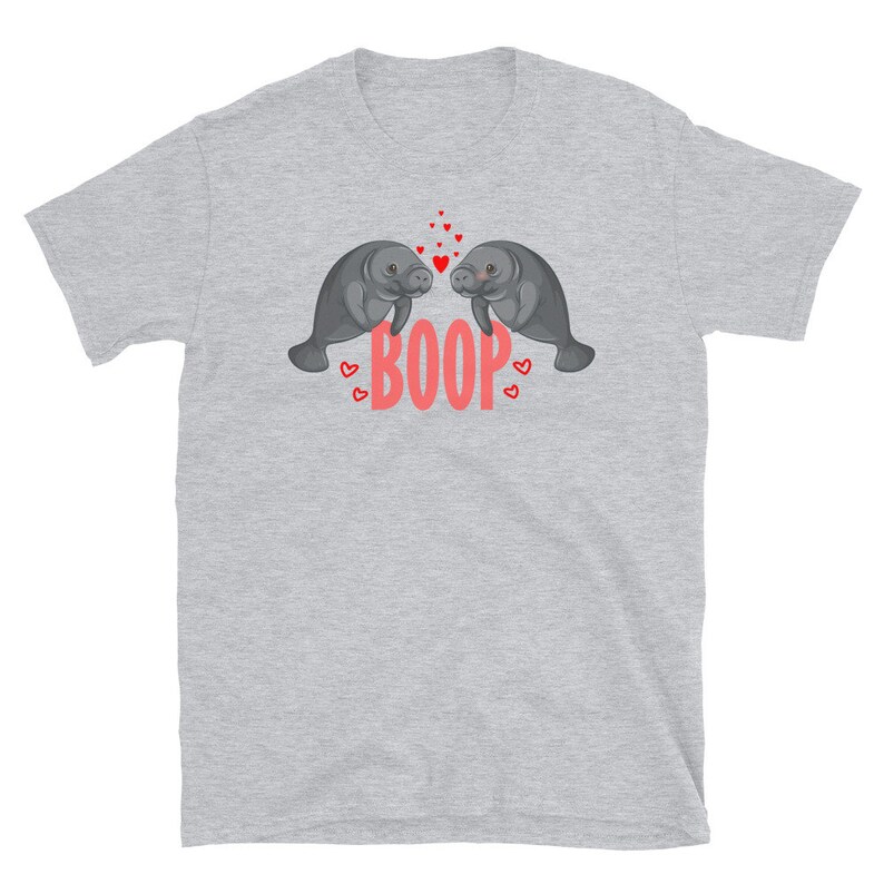 Cute Manatee Kiss Boop Florida Sea Cow Girl Gift, Manatee T-shirt ...