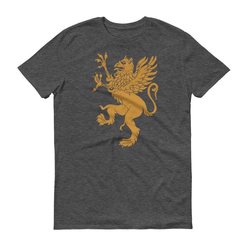 Griffin T-shirt, Mythological Create Medieval, Gold Eagle Lion Bird ...