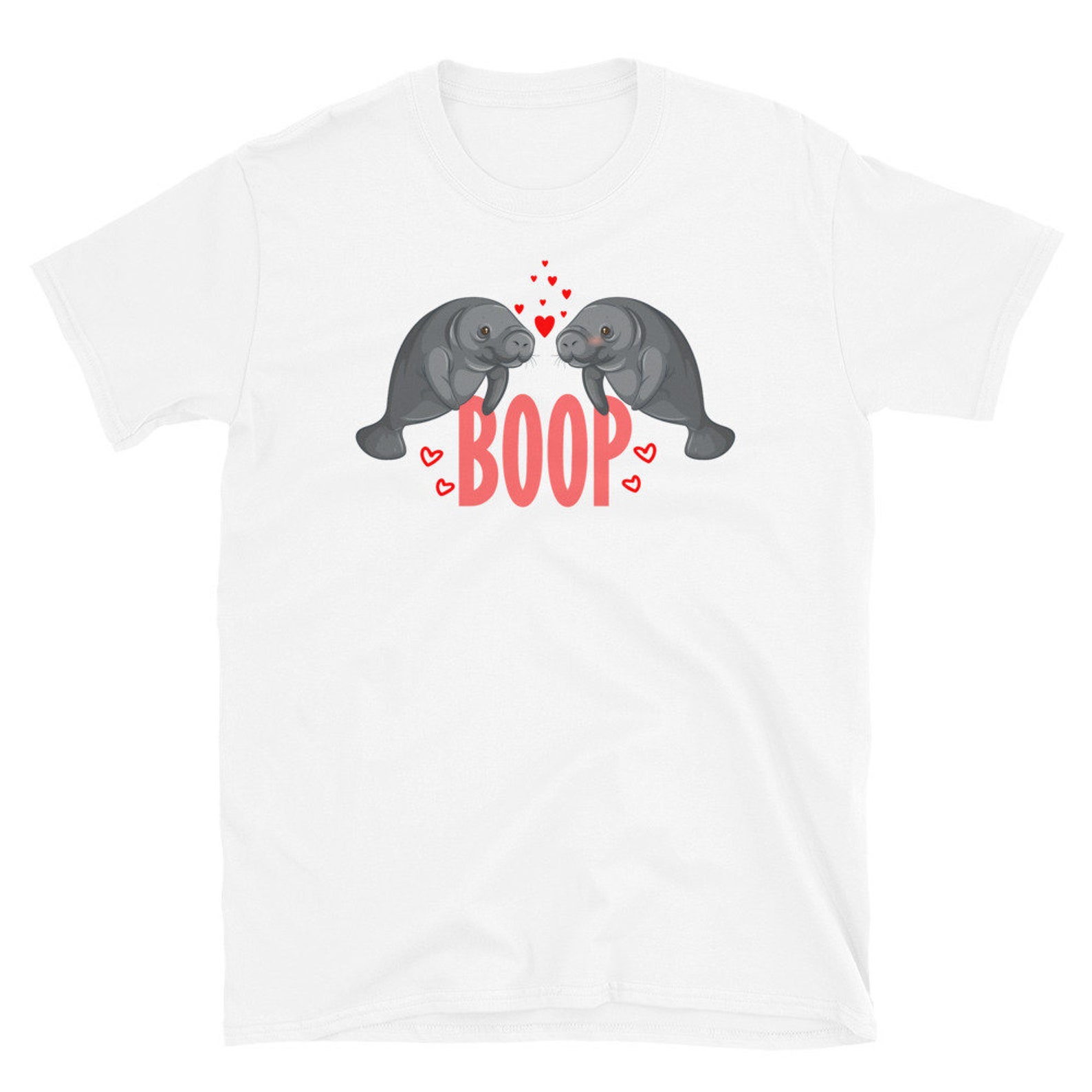 Cute Manatee Kiss Boop Florida Sea Cow Girl Gift, Manatee T-shirt ...