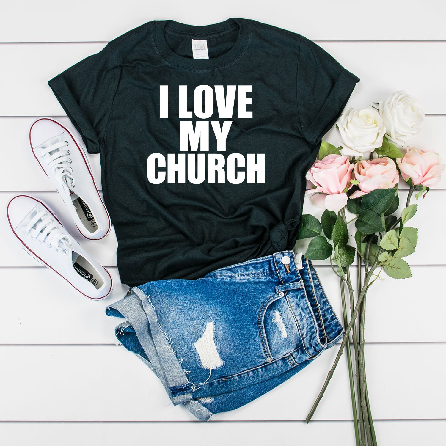 I Love My Church T-shirt, Proud Christian Baptism Tee Shirt, Jesus Love ...