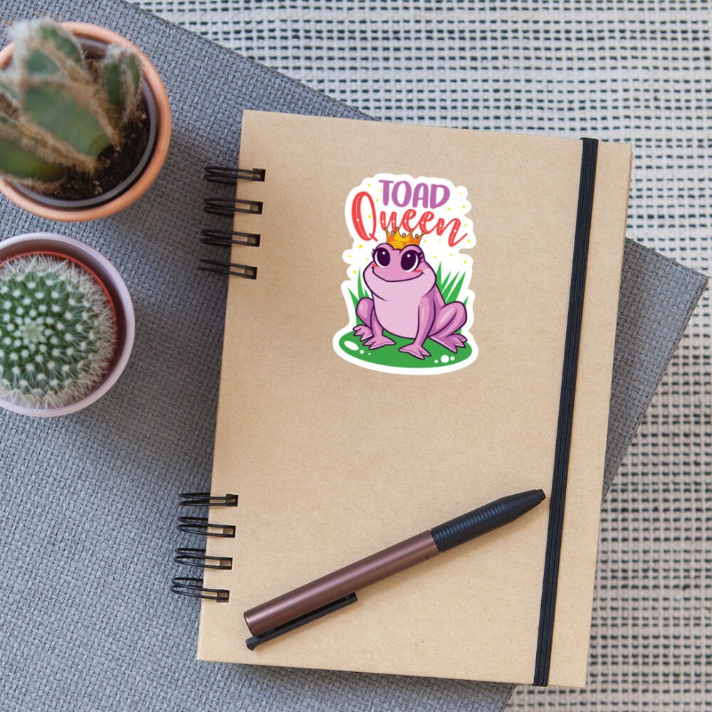 Cute Toad Queen Vinyl Sticker Toad Sticker Toad Lovers - Etsy