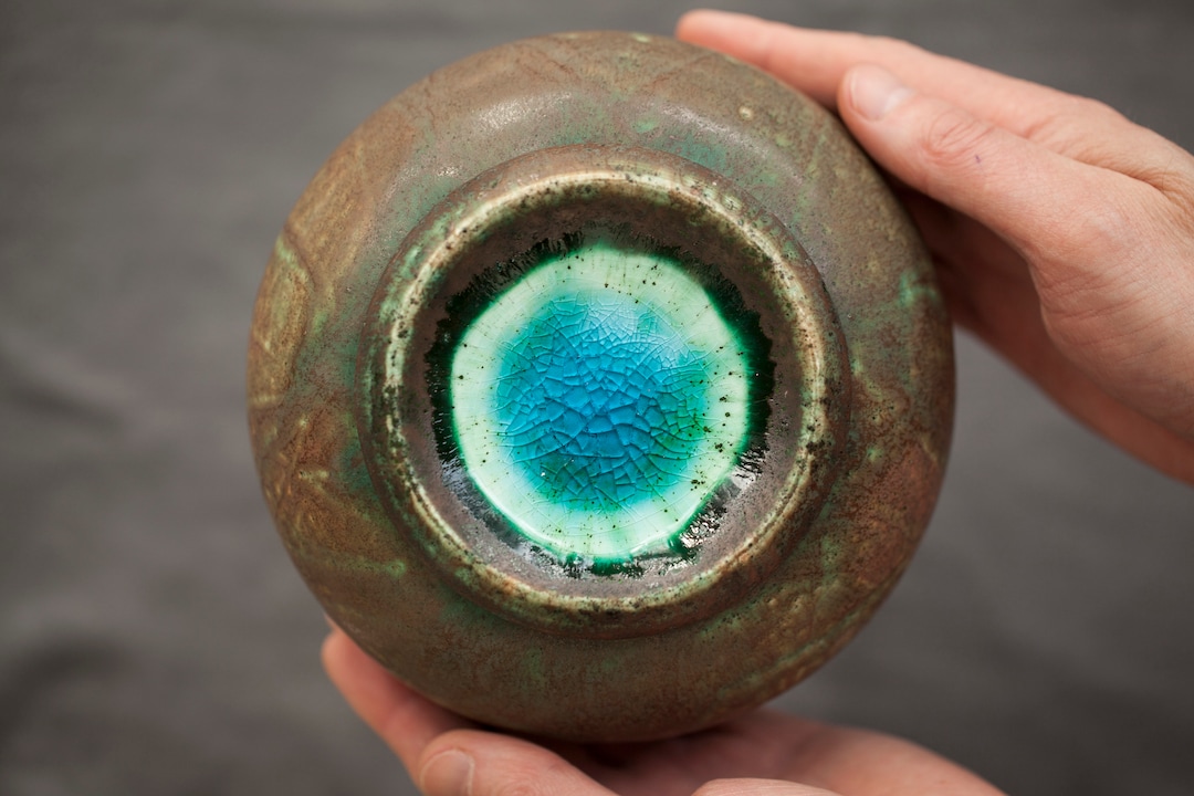 Urn Ceramic for Human Ashes Jar Box With Lid Handmade Ceramic Cremation ...