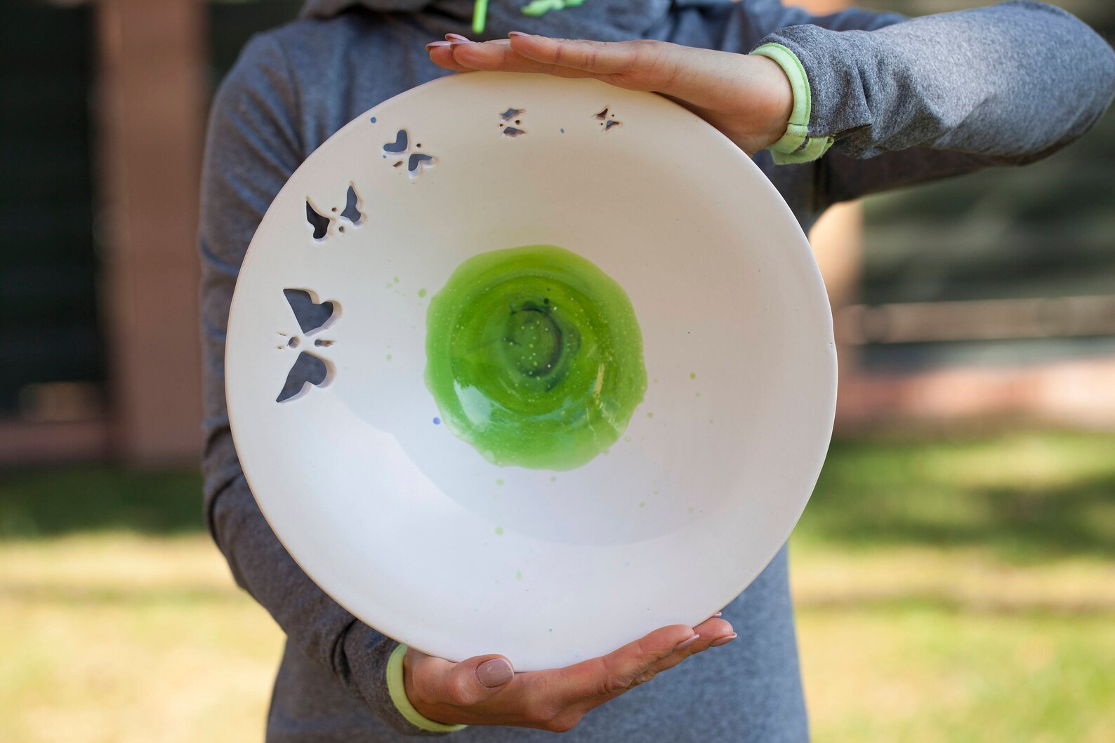 Decorative Ceramic Bowl With Pierced Rim Ceramic Fruit Bowl - Etsy