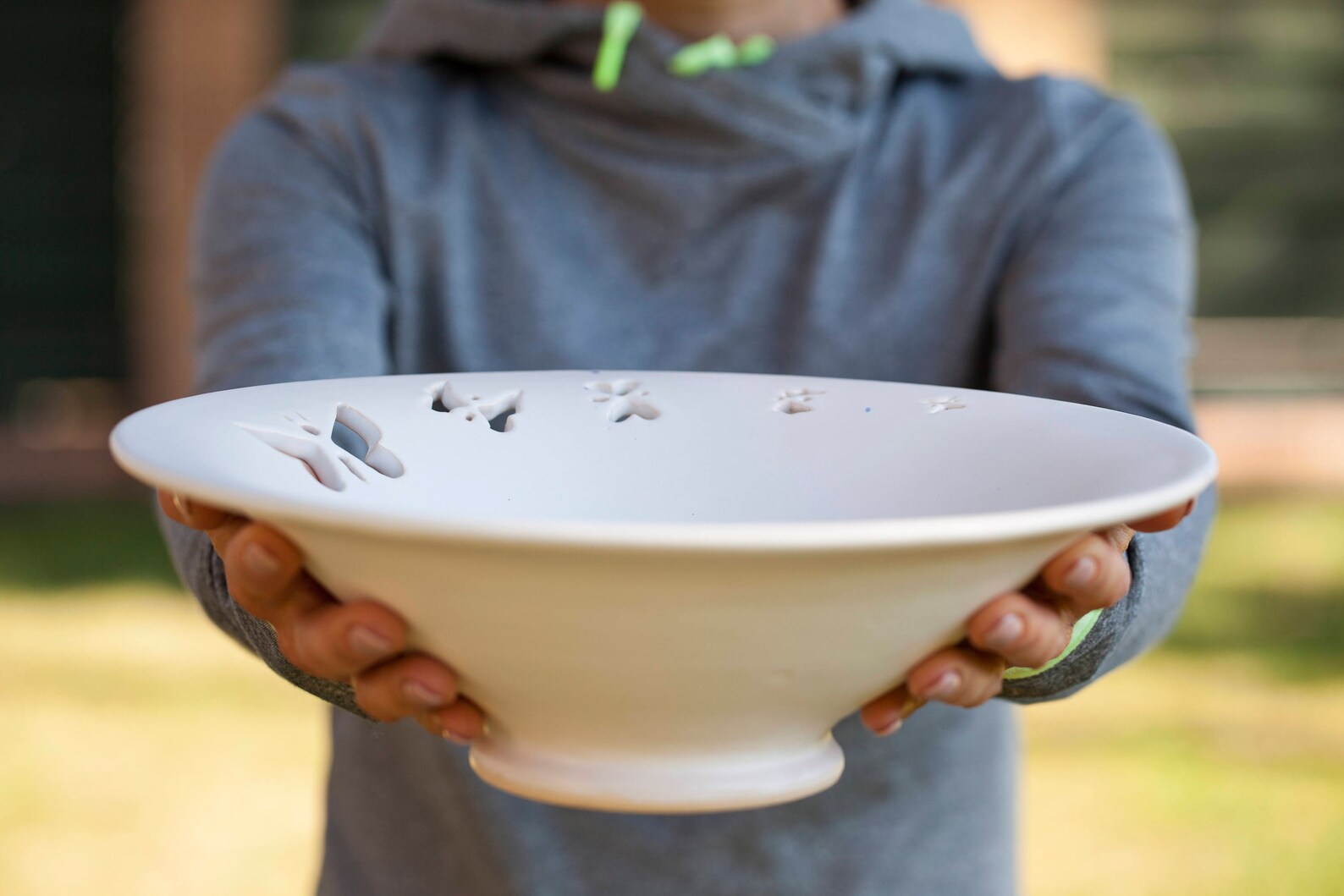 Decorative Ceramic Bowl With Pierced Rim Ceramic Fruit Bowl - Etsy