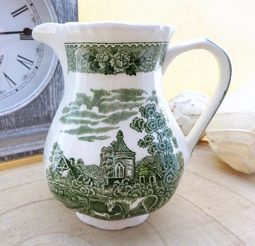 Vintage Adams English Scenic (green) Milk Jug 0.5 Pint - Etsy