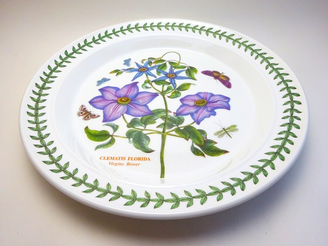Portmeirion Botanic Garden Dinner Plate 26.5cm Clematis Florida Virgins ...