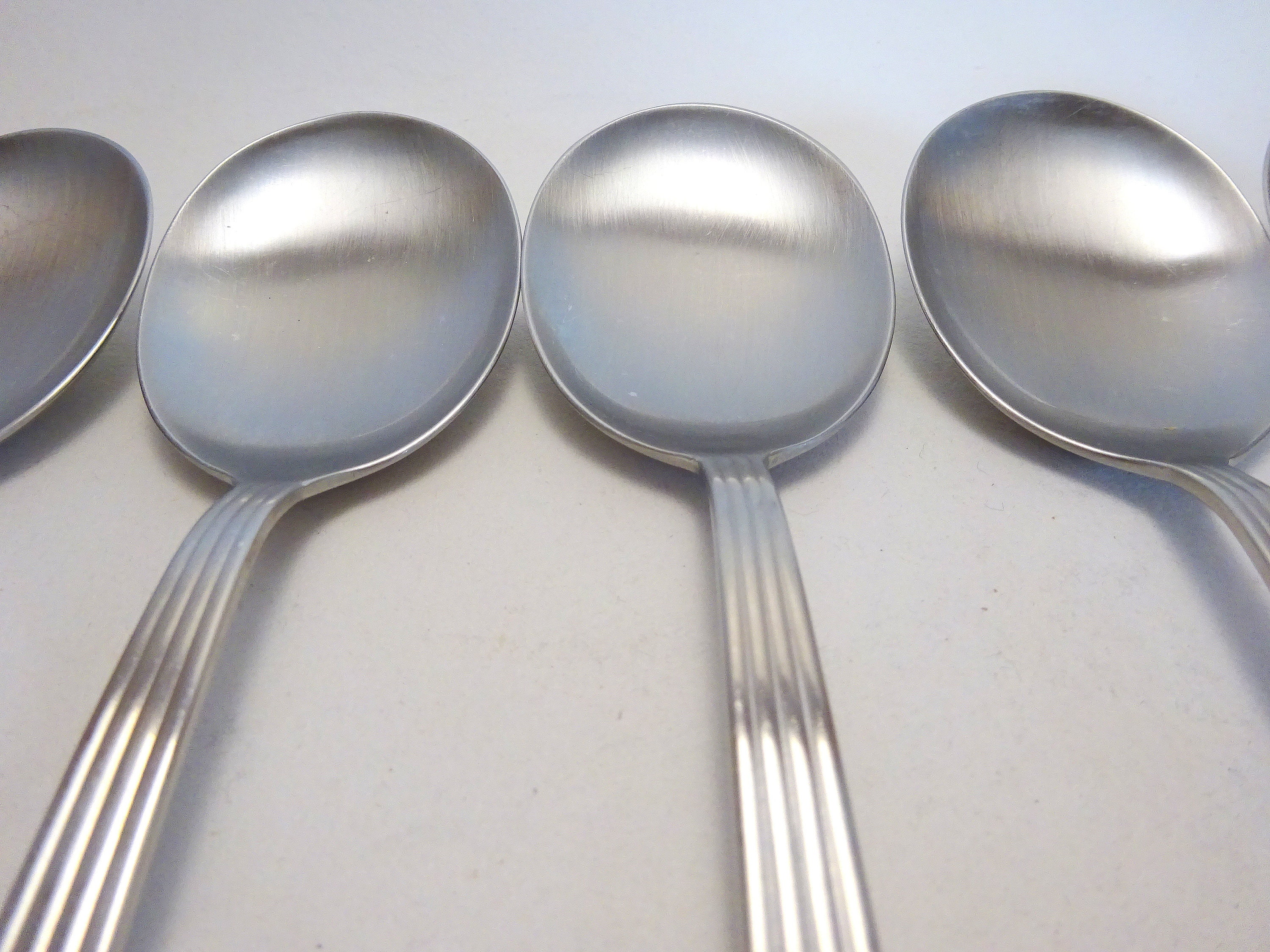 Vintage Atlas Firth Staybrite Soup Spoons Ribbed Handles Set - Etsy