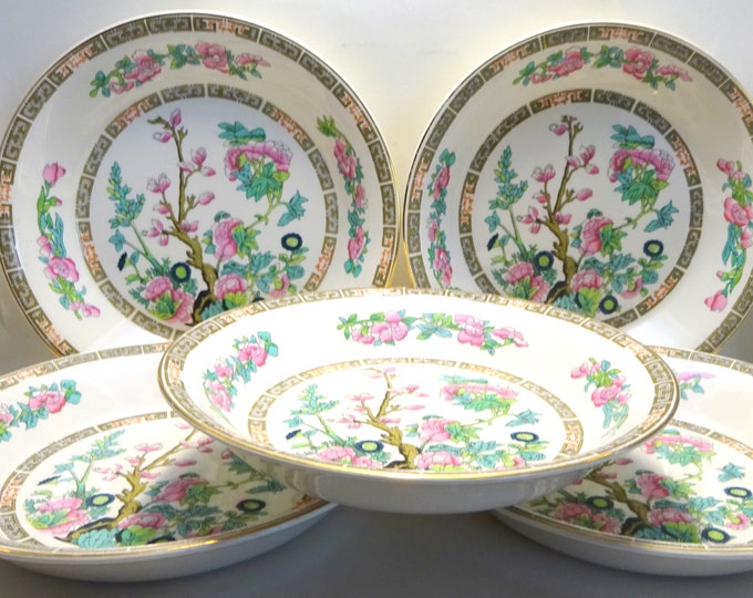 Set of 5 Vintage Indian Tree Pattern Dessert or Cereal Bowls, Lord ...