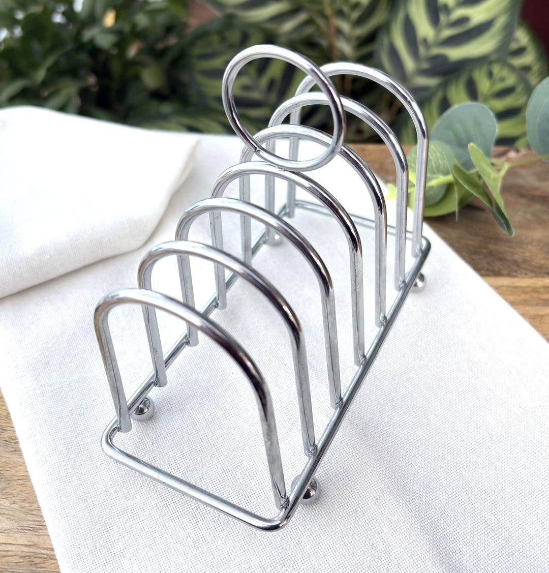 Vintage Chrome Plated Toast Rack With Loop Handle, Six Slots - Etsy