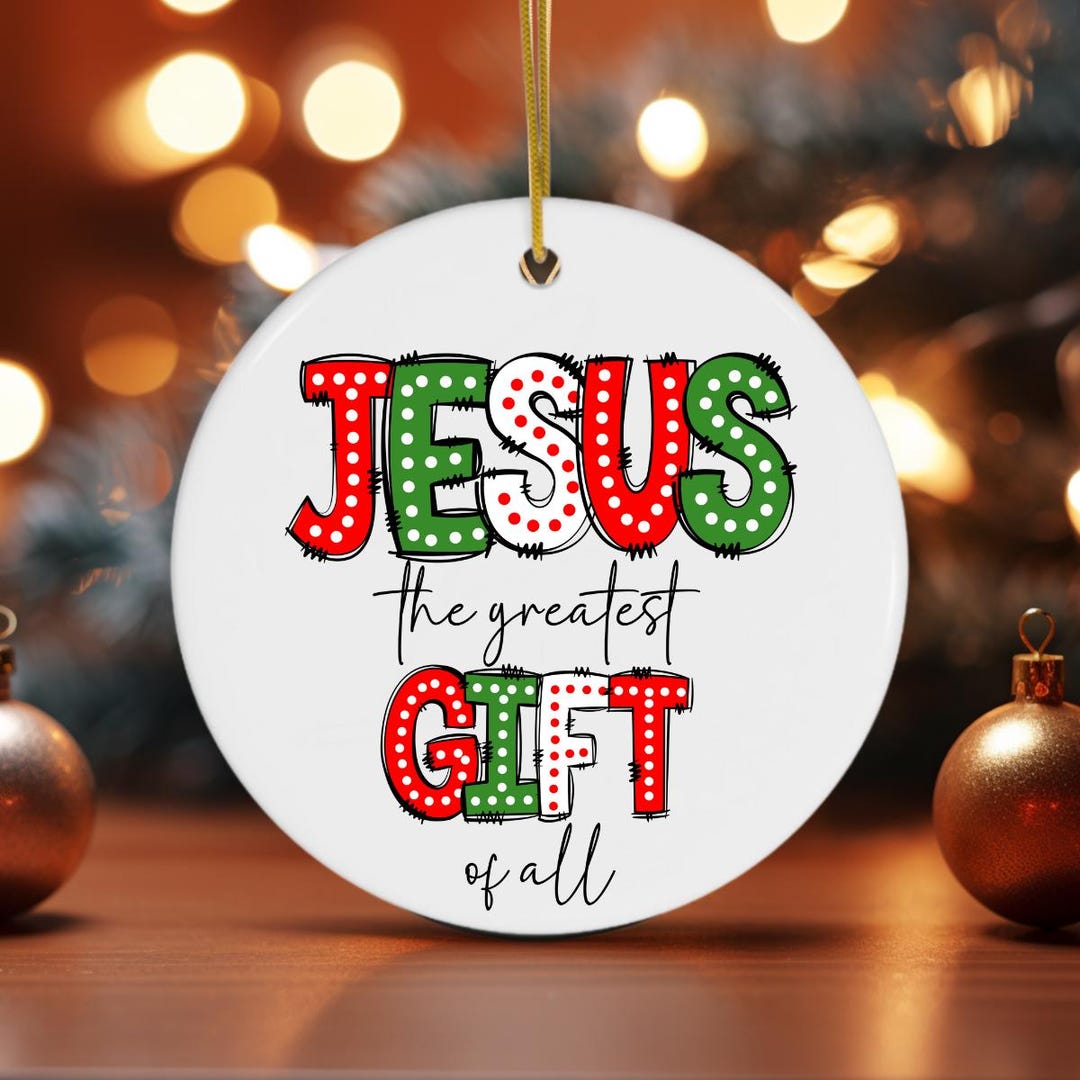 Jesus the Greatest Gift of Allchristian Christmas Ornament, Dalmation ...