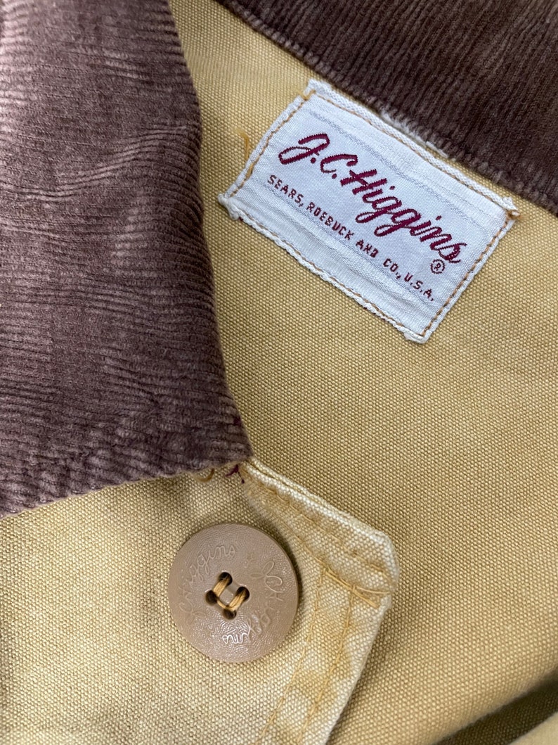 Vintage 90s J.C Higgins Chore Workwear Jacket Brown Mens Large 1990s ...