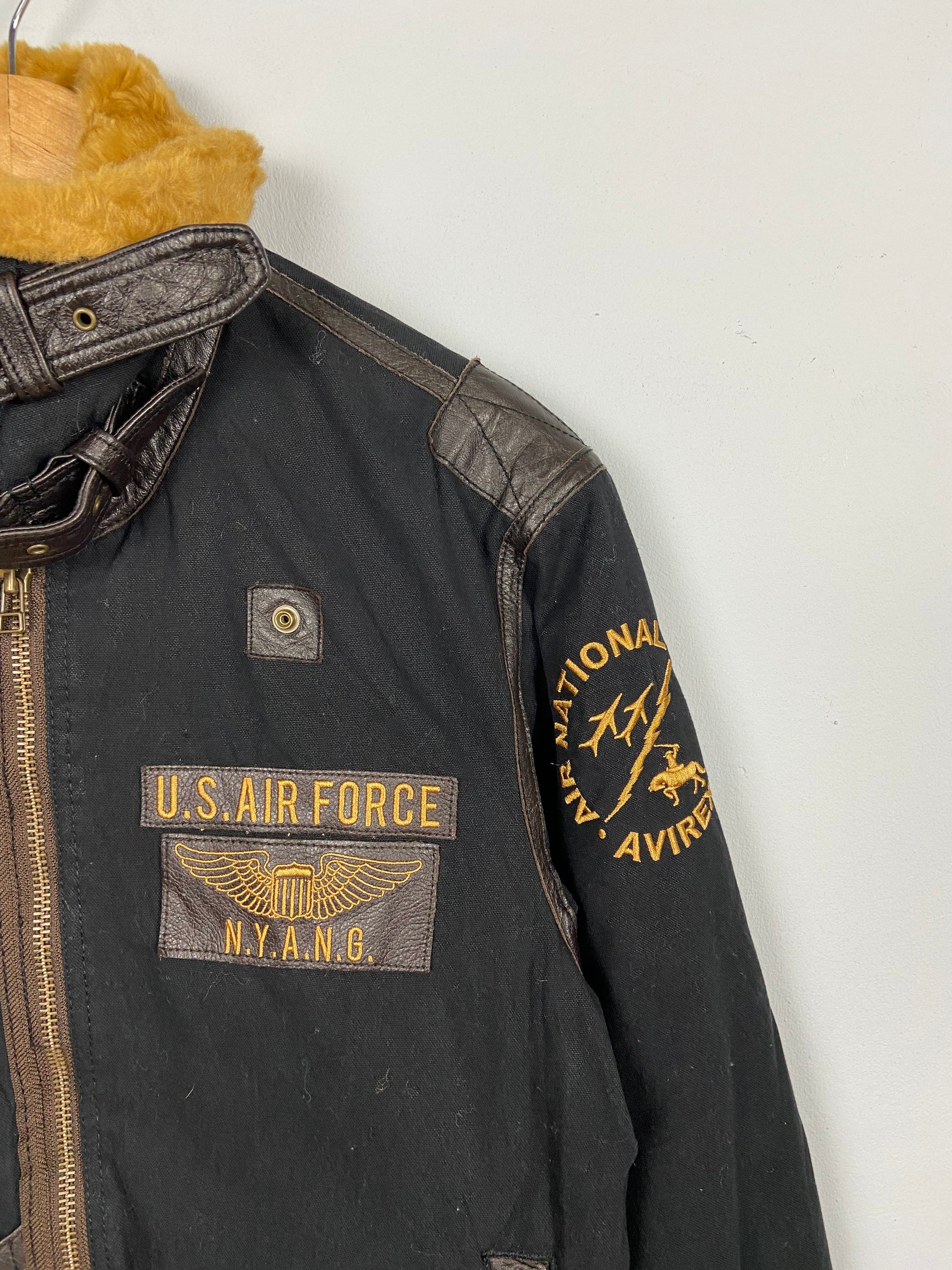 Vintage Avirex Usa Air Force Flight Jacket Medium Vintage 90s Avirex Us ...