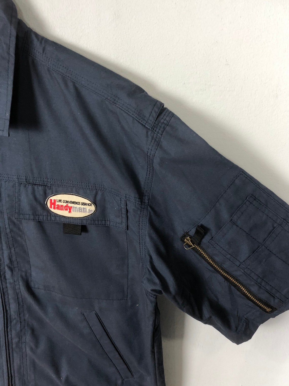 Vintage Japanese Brand Azito Blue Label Handyman Worker Jacket Size M ...