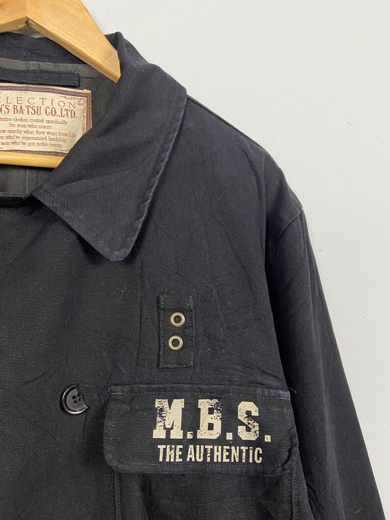 Vintage Batsu Japan Chore Workwear Jacket Black Mens Vintage - Etsy