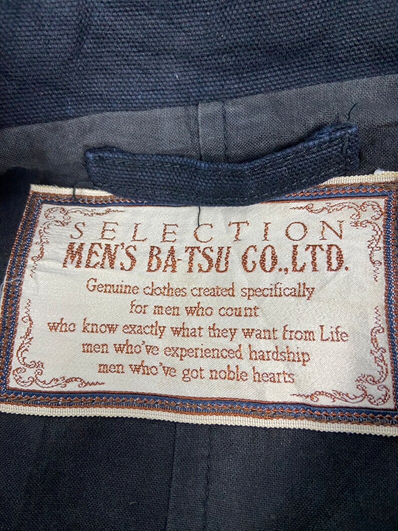 Vintage Batsu Japan Chore Workwear Jacket Black Mens Vintage - Etsy