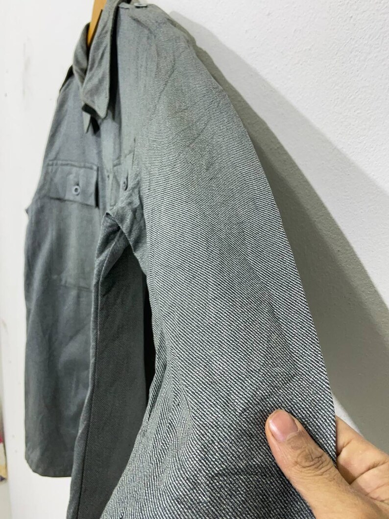 Vintage 90s Prison Inmate Denim Workwear Coat Large Chore Jacket ...