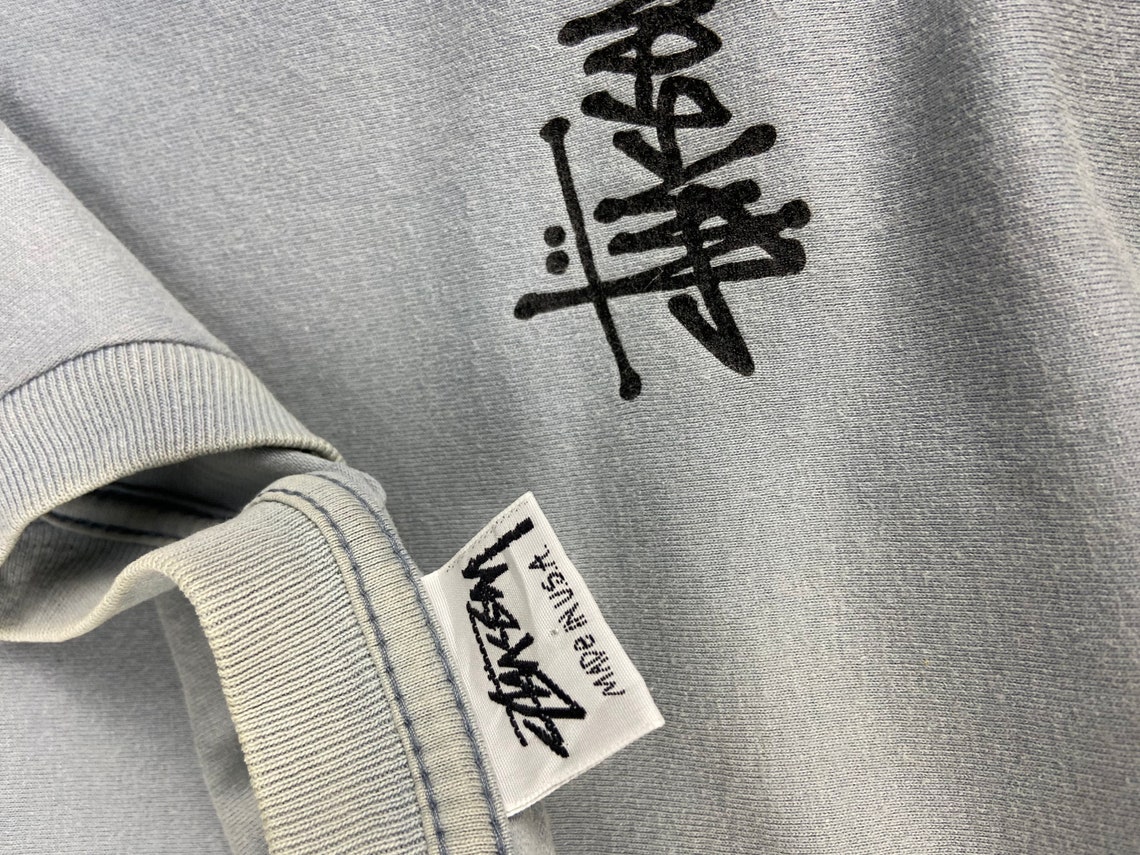 Vintage 90s Stussy NYC Streetwear Made in Usa Graphic Spell Out Stussy Blue Size M - Etsy