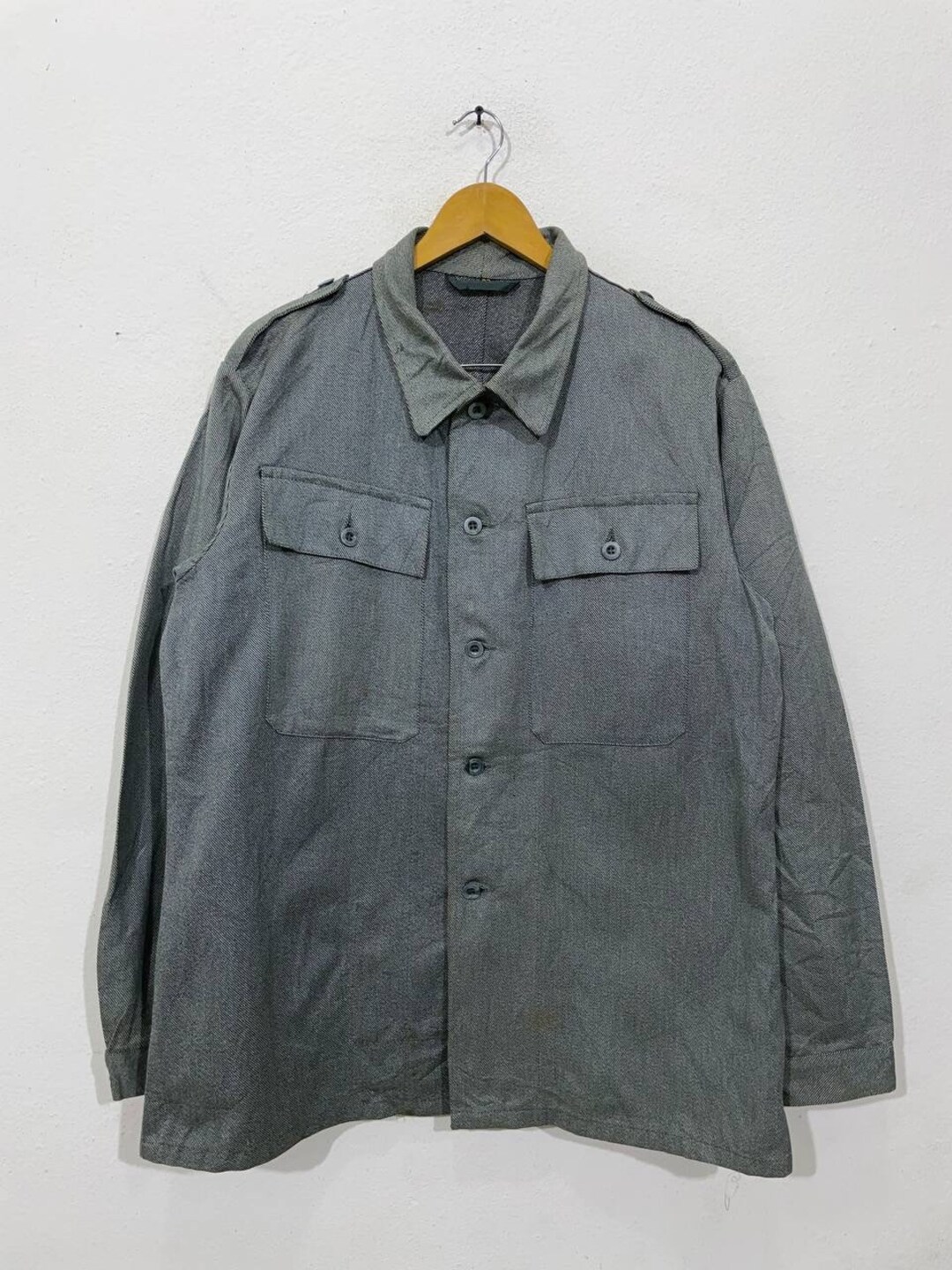 Vintage 90s Prison Inmate Denim Workwear Coat Large Chore Jacket ...