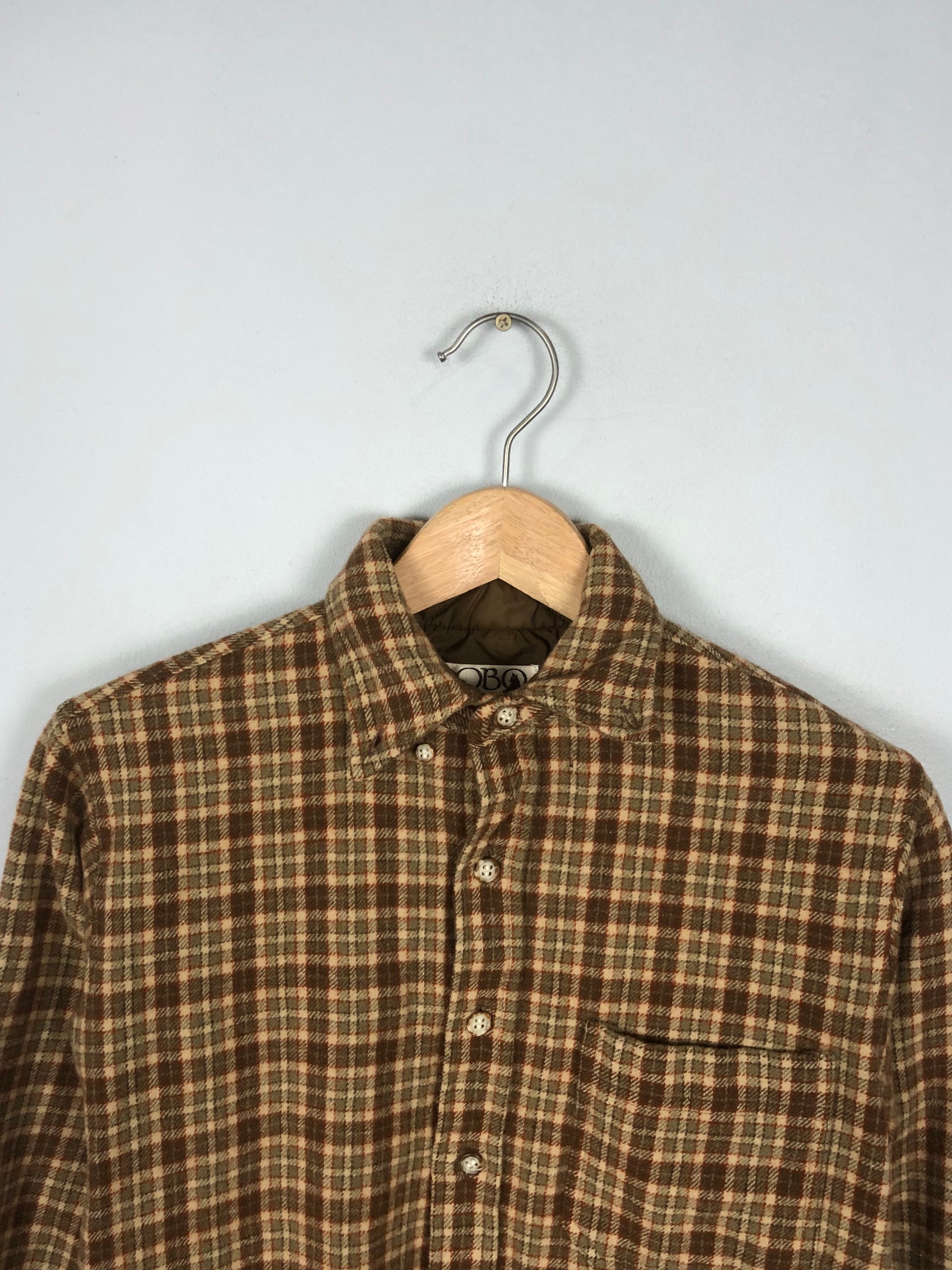 Vintage Lobo Pendleton Wool Checked Flannel Medium Vintage 1980s Pendleton Checked Button up ...