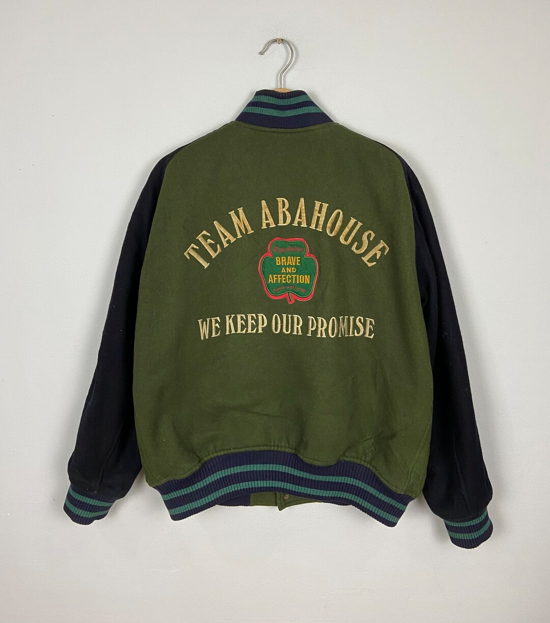 Vintage Abahouse Wool Varsity Jacket Large Vintage 1990s Abahouse Team ...