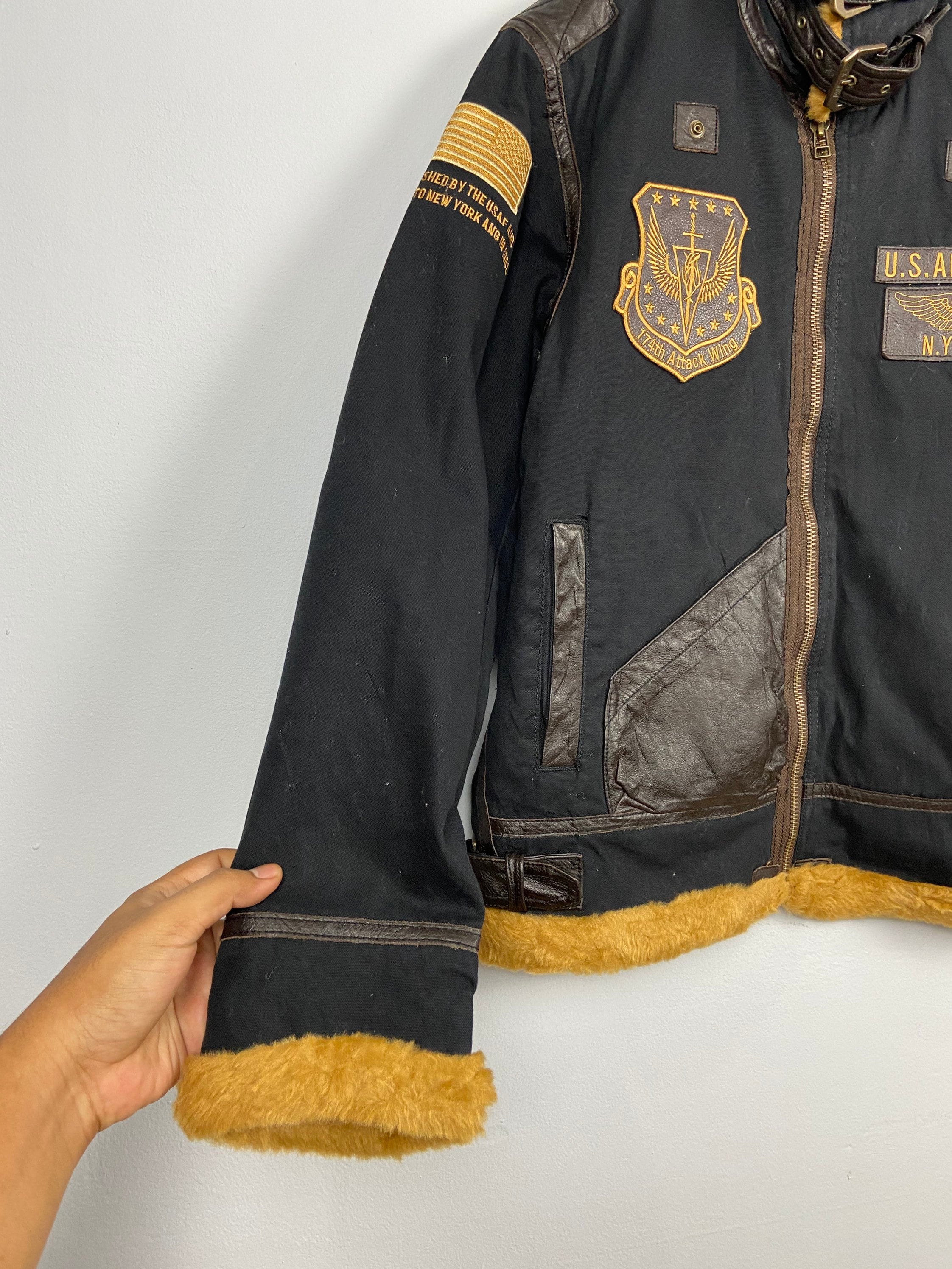 Vintage Avirex Usa Air Force Flight Jacket Medium Vintage 90s Avirex Us ...