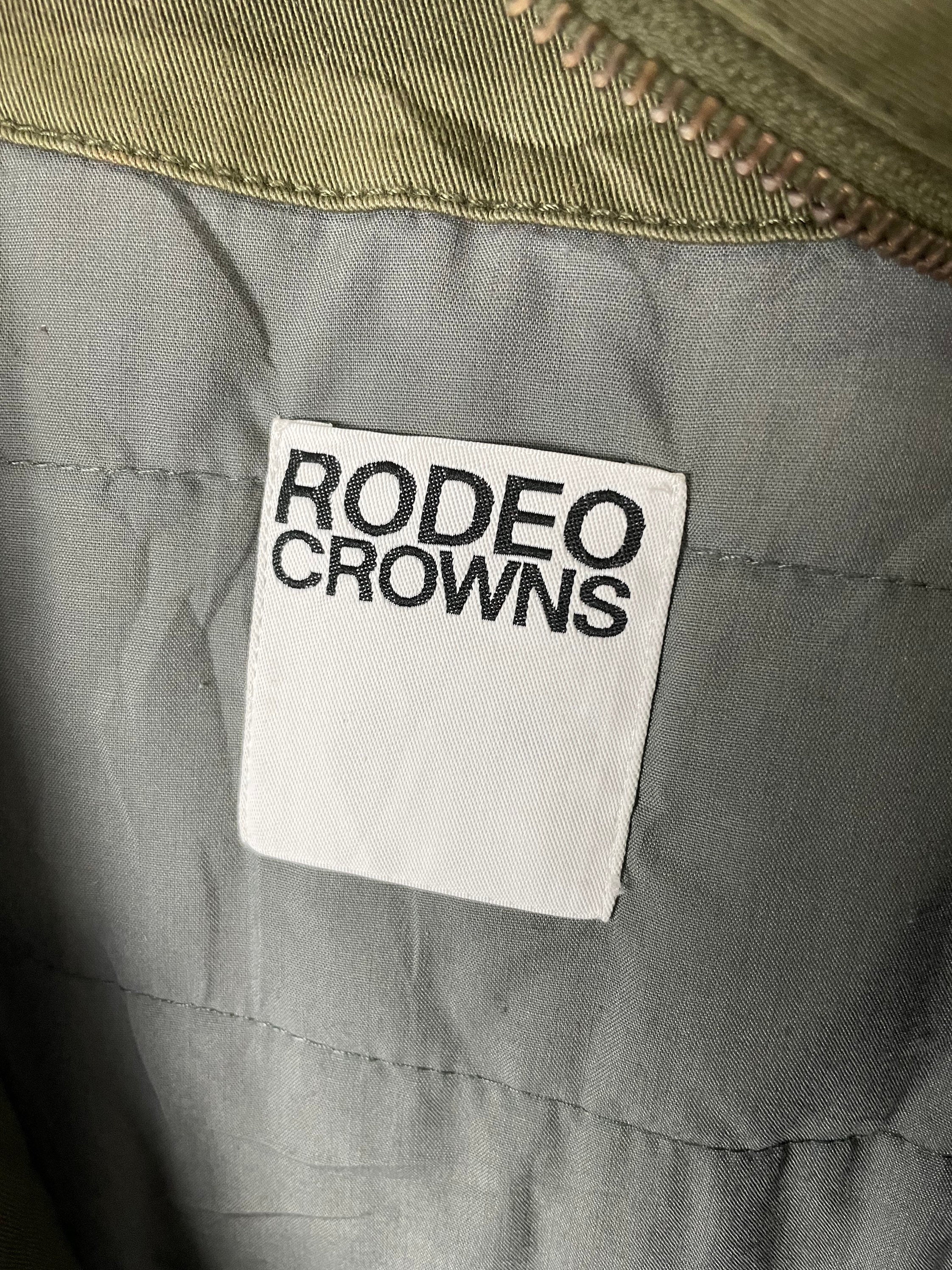 Rodeo Crown Army Military Style Jacket Punk Rock N Roll Music Outerwear ...
