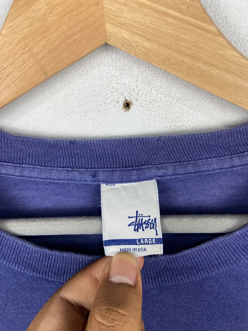 Vintage 90s Stussy NYC Customade Stussy Skateboard Streetwear Large 90s Skate Stussy Tshirt Size ...