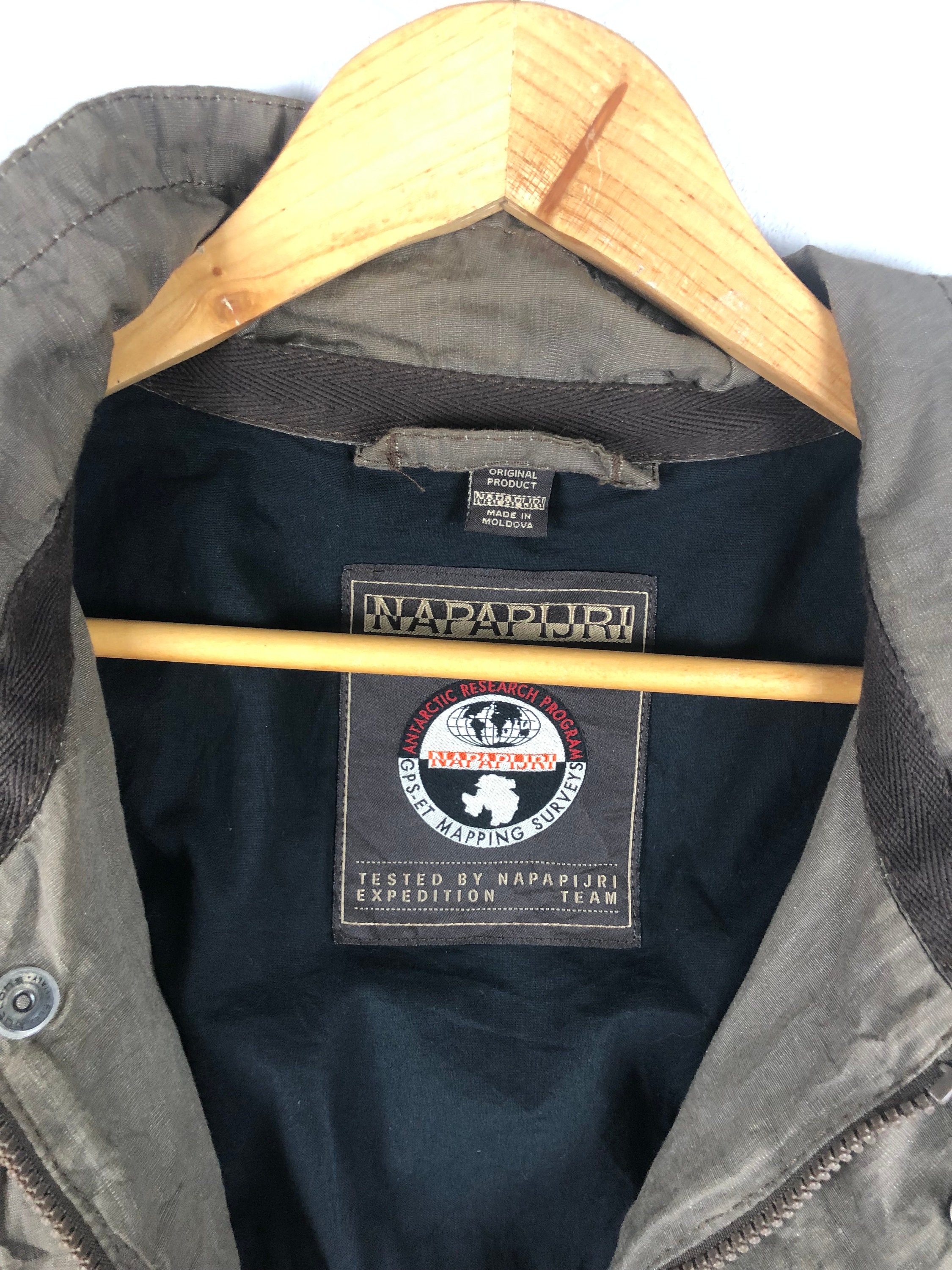 Napapijri Geographic Quilted Utility Breathable Casual Zip Quilted Coat ...