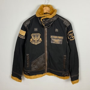Vtg 90s Rare Houston Type G-1 Leather Jacket Air Force Vtg 90s Rare Houston Type G-1 Leather Jacket Air Force