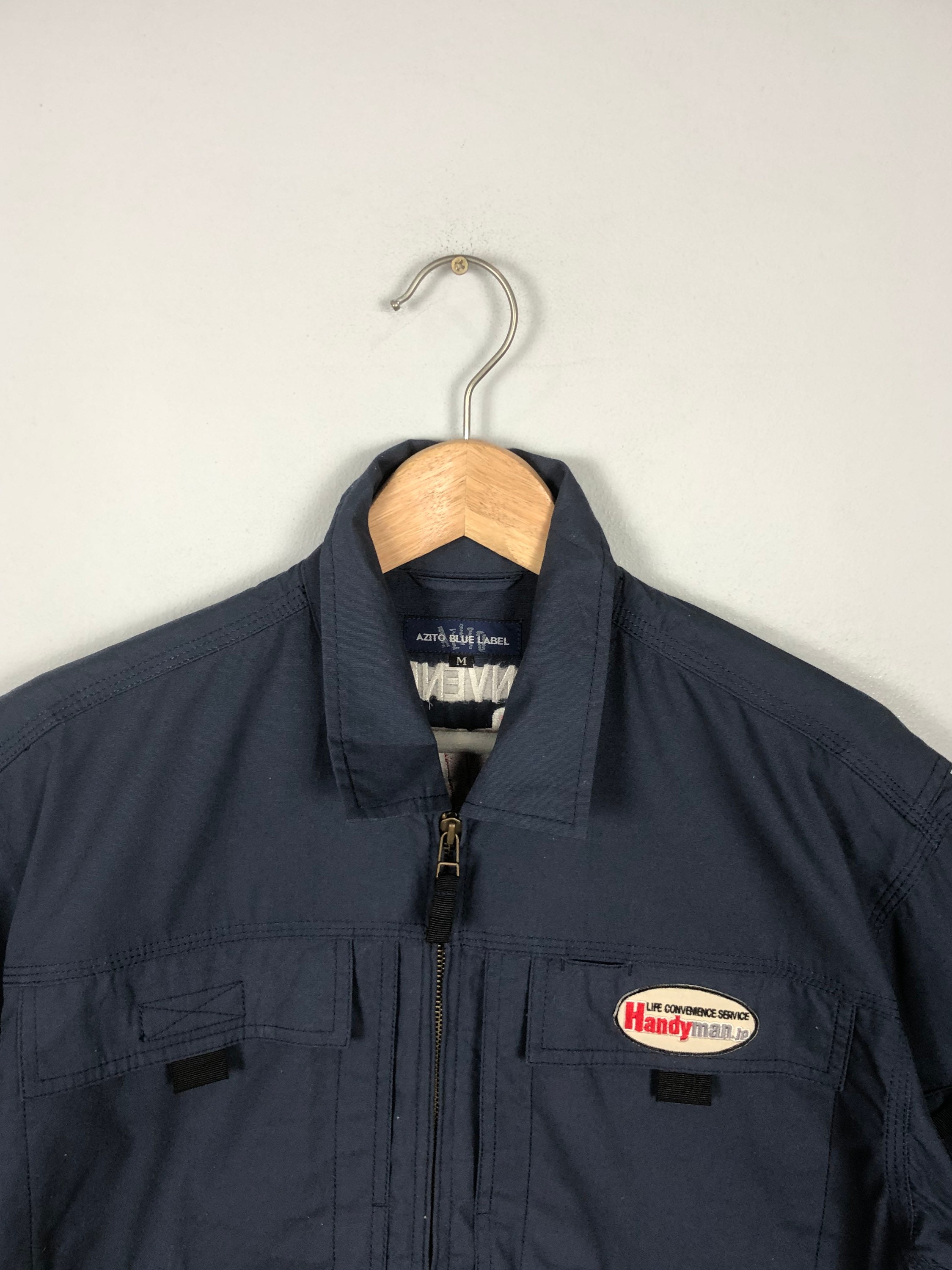 Vintage Japanese Brand Azito Blue Label Handyman Worker Jacket Size M - Etsy