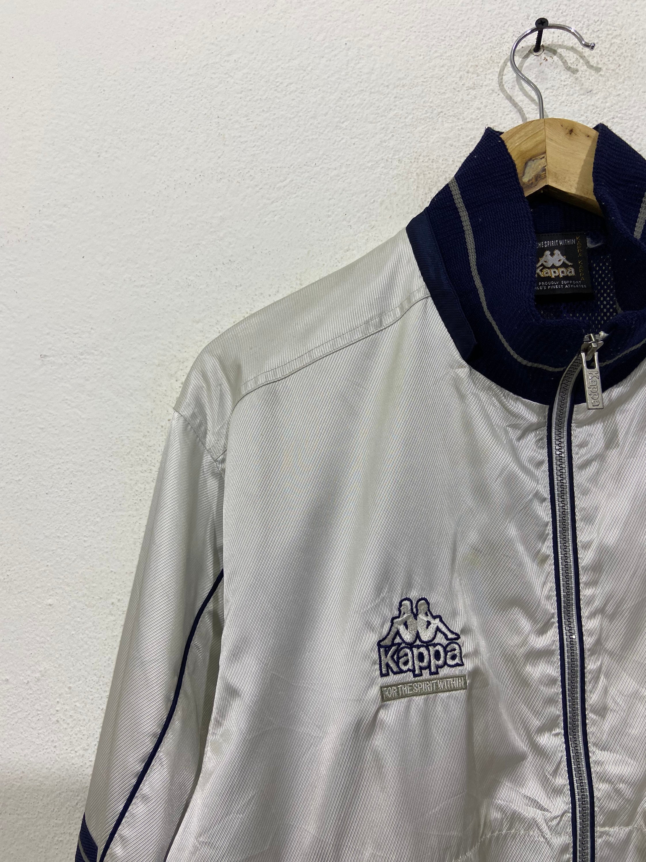 Vintage Kappa Sports Windbreaker Jacket Hoodie Large 1990s Kappa Italia ...