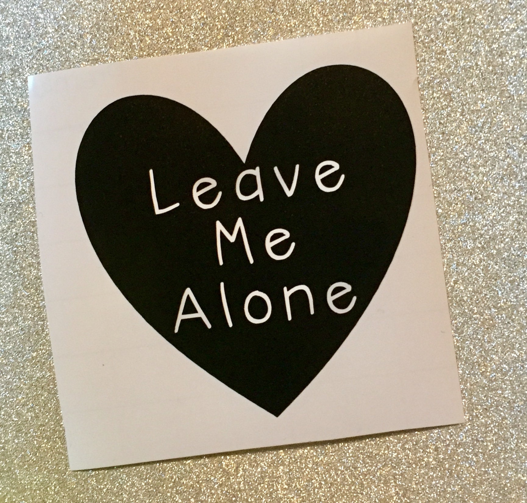 Leave Me Alone Sticker Heart Decal Modern Sticker - Etsy 日本
