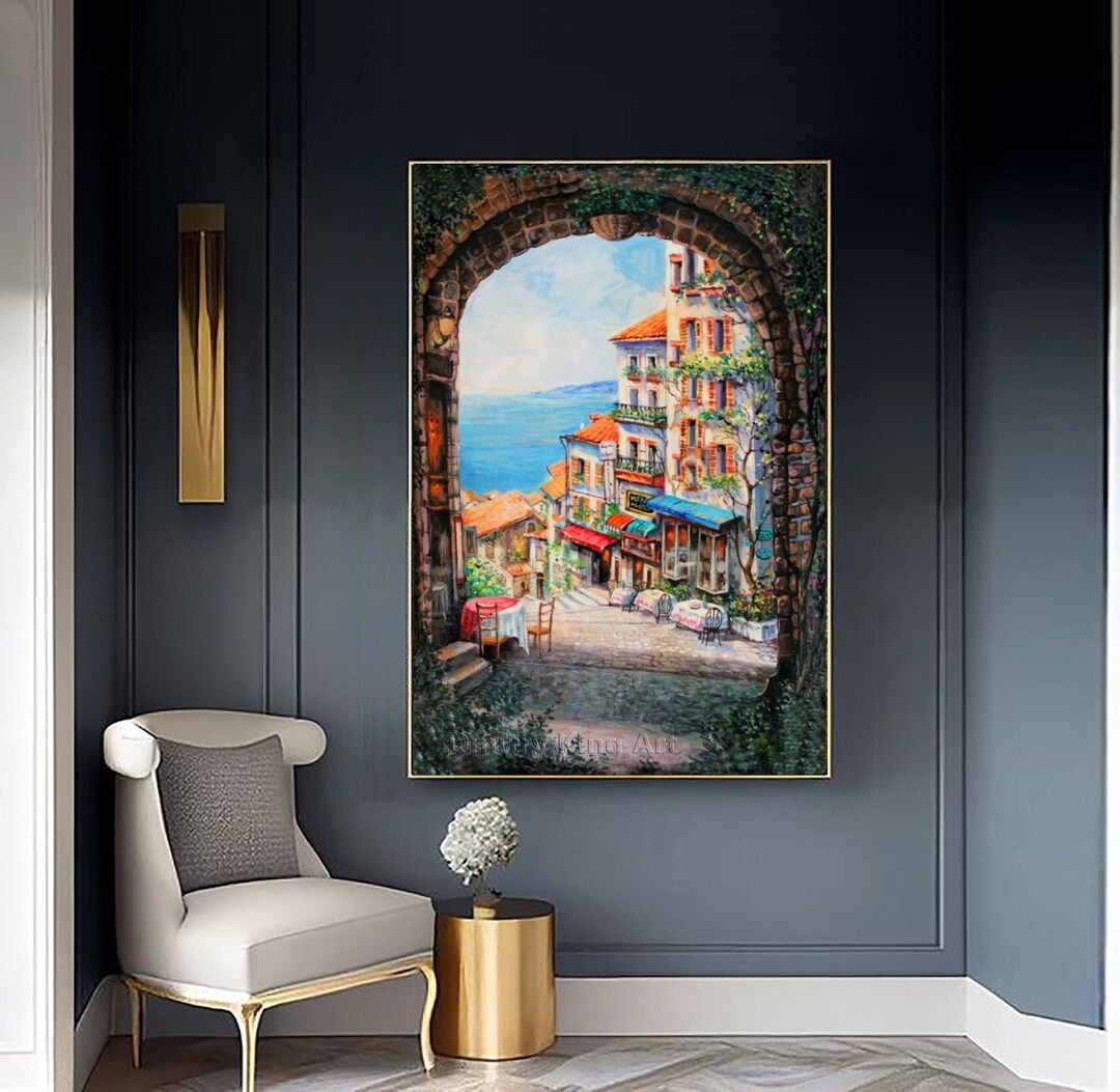 Italian Painting Original Tuscany Wall Art Italy Architecture Painting ...