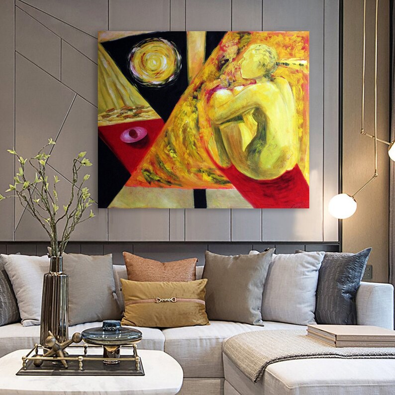 Nude Painting Sensual Original Oil Painting, Bedroom Feminine Sexy ...