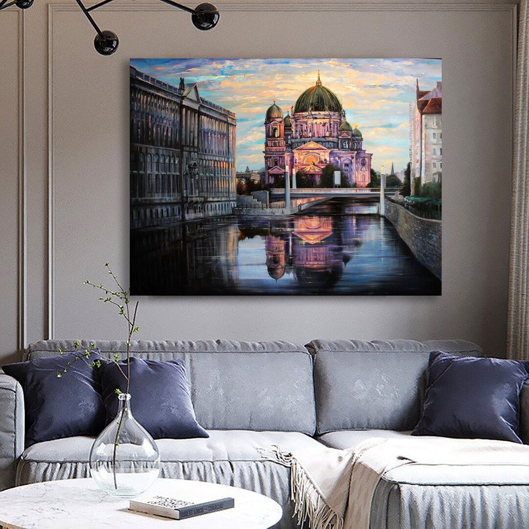 Large Berlin Wall Art, Germany Art, Original Berlin Art Canvas Oil ...