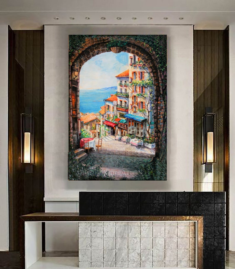 Italian Painting Original Tuscany Wall Art Italy Architecture Painting ...