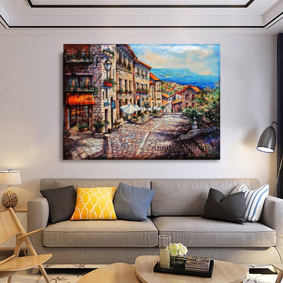 Italian Painting Original Tuscany Wall Art Italy Architecture Painting ...