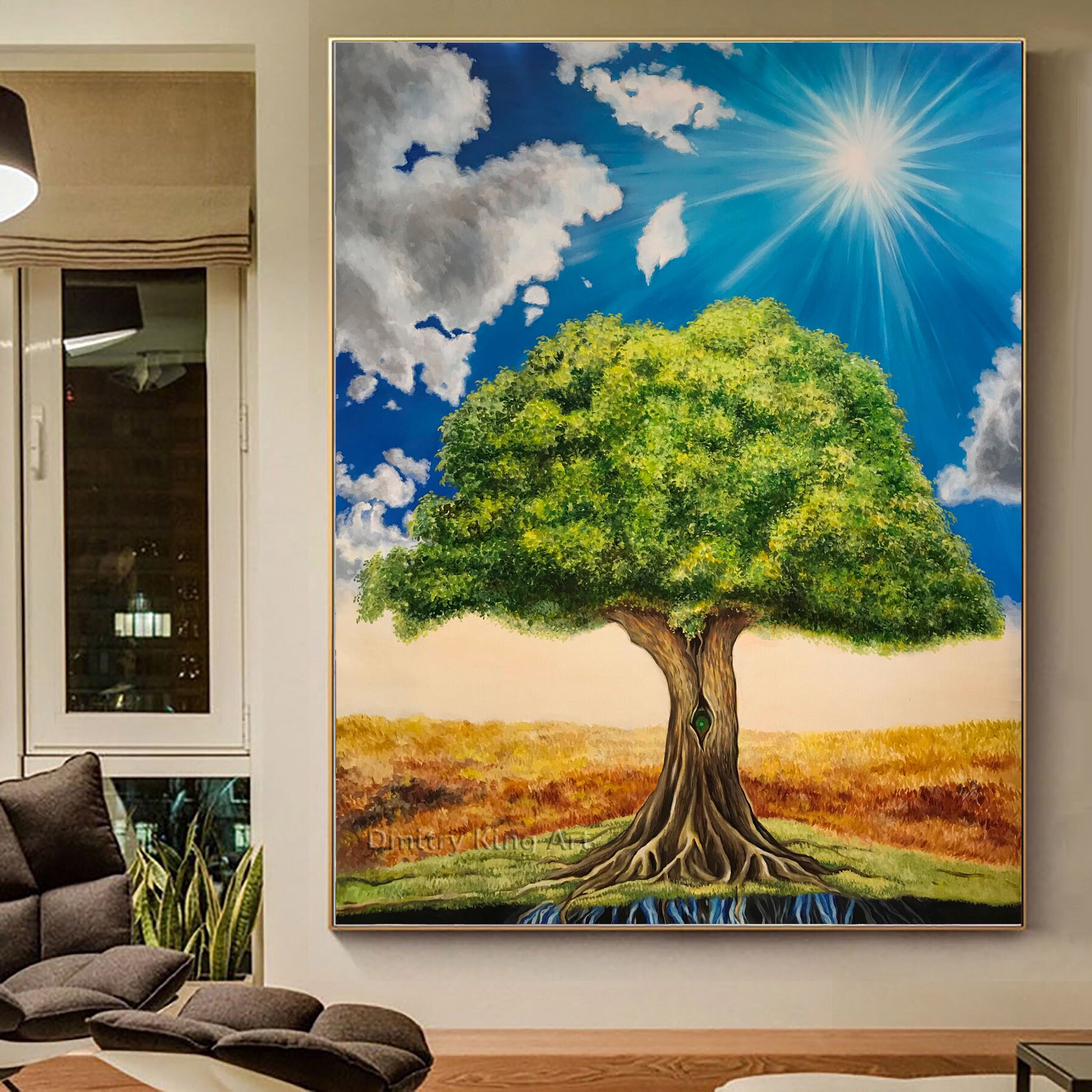 Large Tree Painting Stunning Tree of Life Wall Art Tree of - Etsy